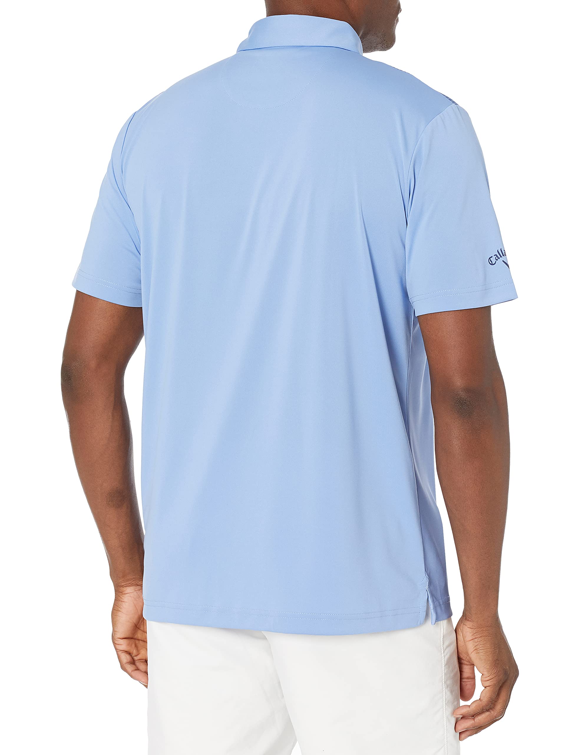 Callaway Basics Short Sleeve Modern Chest Stripe Polo Shirt, Chambray, 3X-Large
