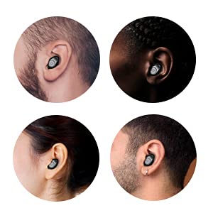 Bluetooth 5.0 Wireless Earbuds Super Portable True Wireless Stereo Headphones in Ear Deep Bass Built in Mic IPX6 Waterproof with Charging Case (Only 50g) 40H Playtime for Workout Running (Black red)