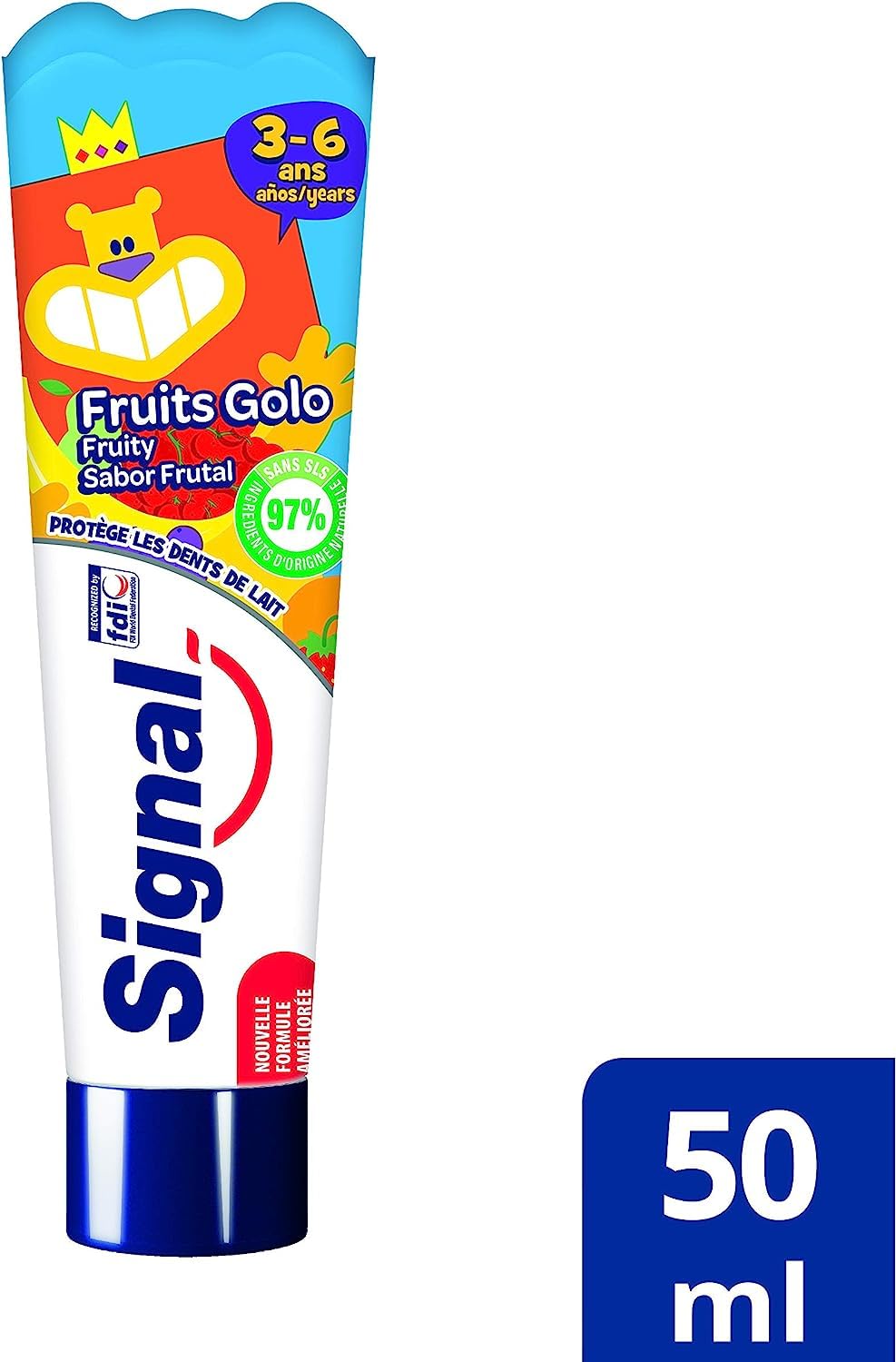 Signal Kids Fruity Toothpaste 50 ml / 1.7 fl oz (3-Pack)