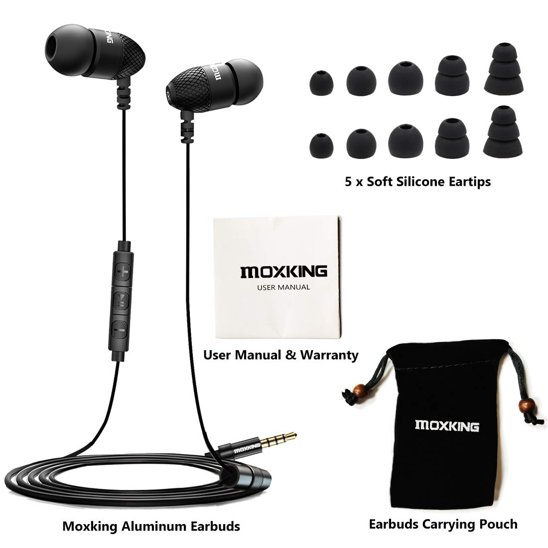 Joymiso Earbuds Headphones with 12Ft Extra Long Cord Length & Long Cord Durable Metal Earphones Earbuds Bundle, with Mic and Volume Control, for Cell Phones Computer Laptop TV, Deep Bass Clear Sound