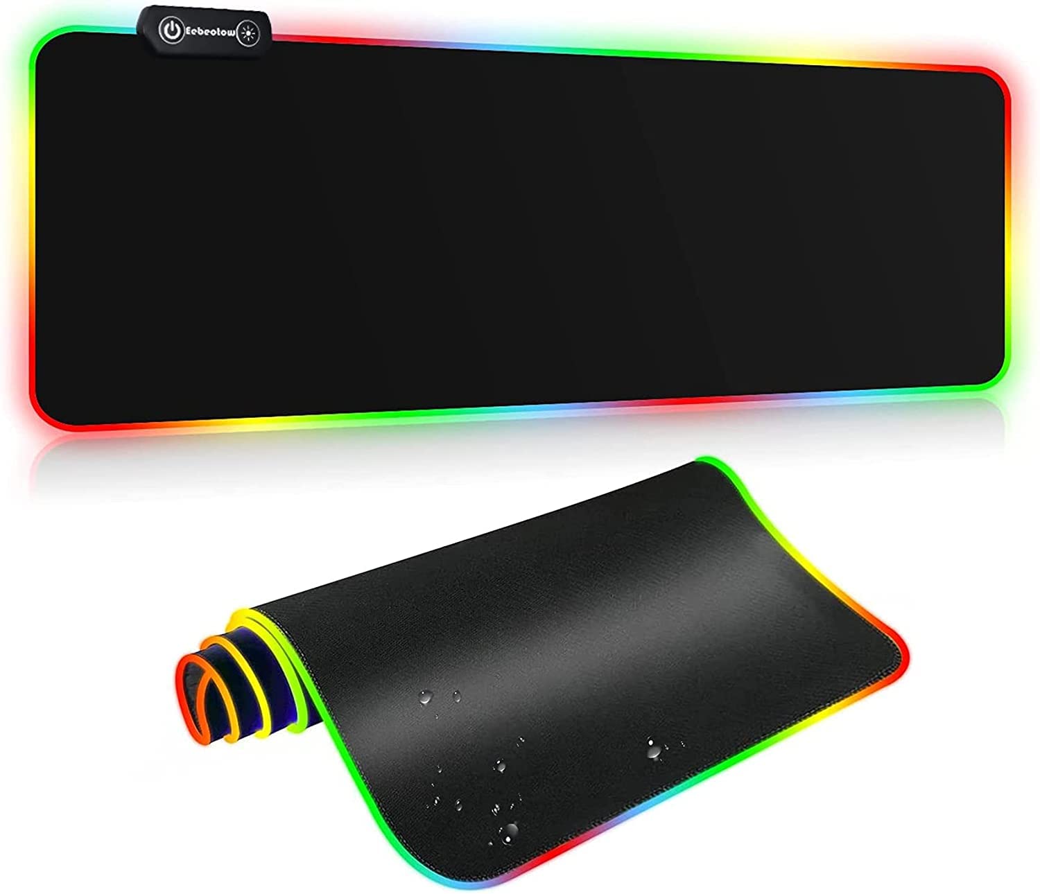 RGB Gaming Mouse Pad, Extended Large Mouse Pad with 14 Lighting Modes, Waterproof and Non-Slip Rubber Base Keyboard Mat Soft Gaming Pad Size 31.5X12 in