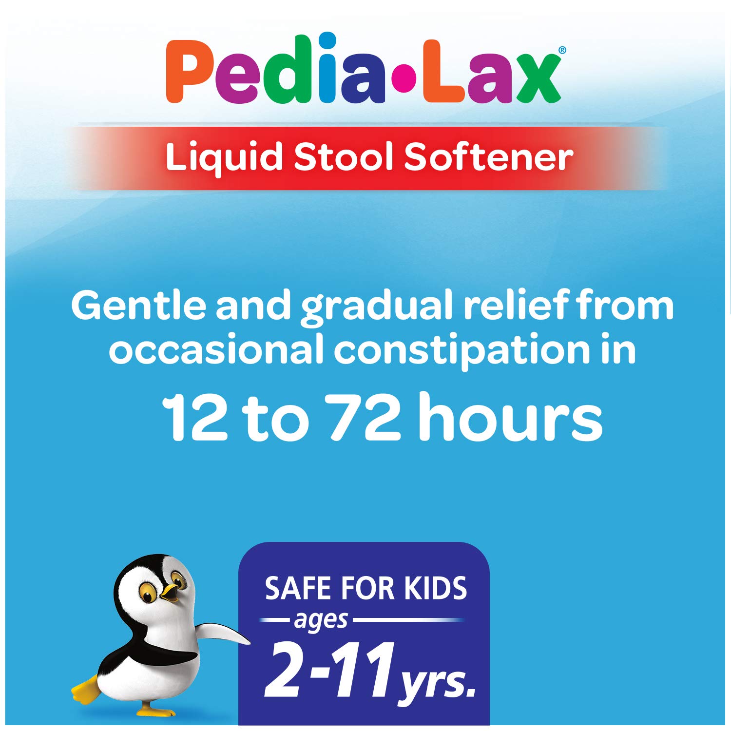 Pedia-Lax Liquid Stool Softener for Kids, Ages 2-11, Berry Flavor, 4 Fl Oz (Pack of 3) Packaging may vary