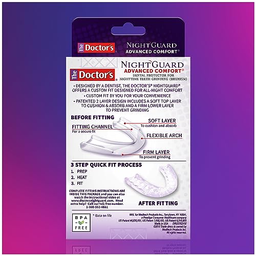 The Doctor's NightGuard, Mouth Guard for Grinding Teeth, Dental Guard for Bruxism, Night Guard for Teeth, 1 Pack