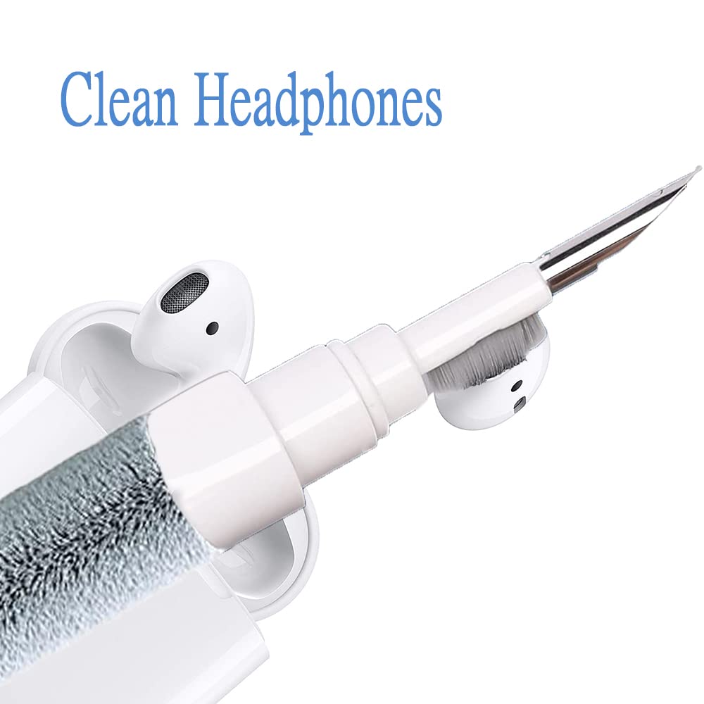 Bluetooth Earbuds Cleaning Pen, Earbuds Cleaning Kit in-Ear Headphones Cleaning Tool, Dust Removal Soft Brush, Multi Function Cleaning Tools for Bluetooth Earphones Case Airpods Pro 1 2 Huawei Samsung