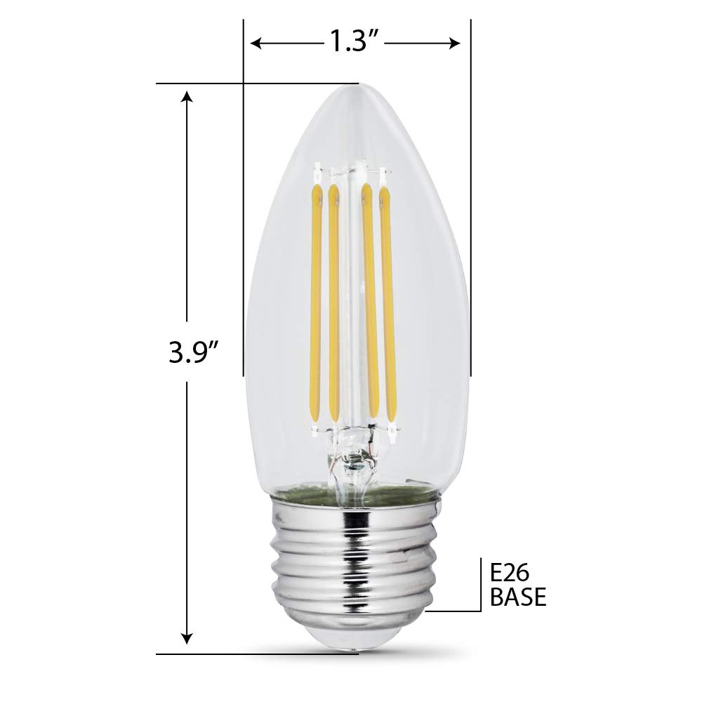 Feit Electric BPETC40927CAFIL/2/RP 40W EQ LED Light Bulb E26, 2 Bulbs