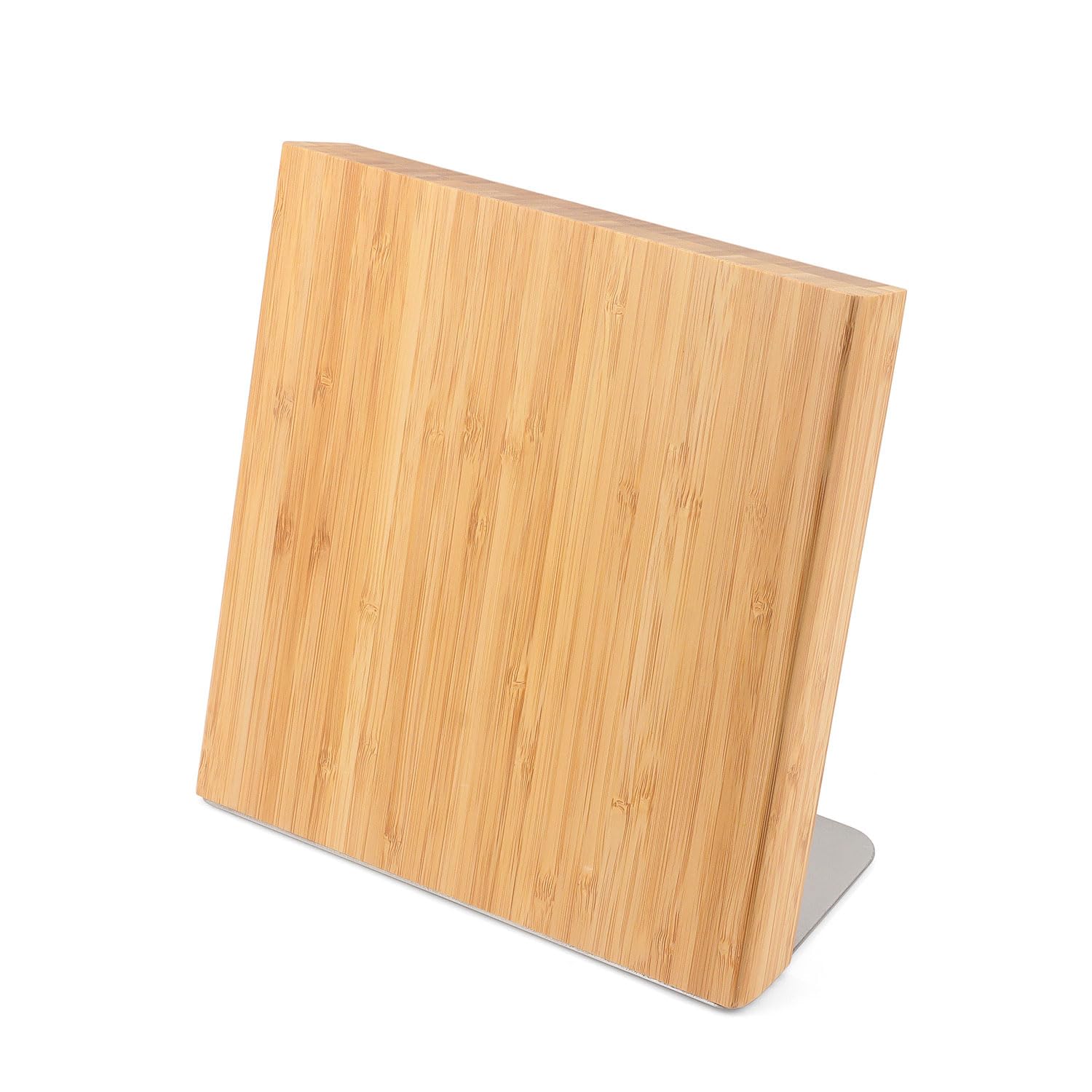 GOOD HELPER Magnetic Knife Holder, Small Magnetic Knife Block Sided Magnetic Knife Stand Stable Knife Magnetic Block Bamboo 9 Inch