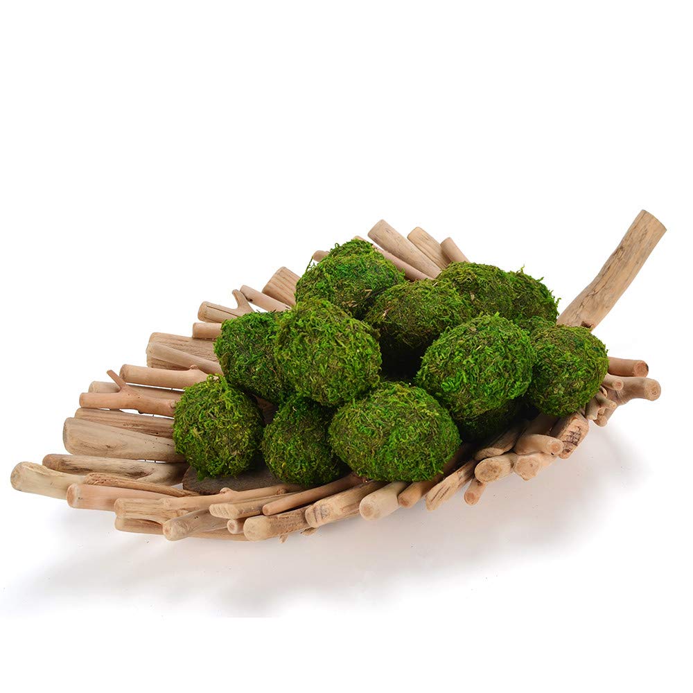 BYHER Decorative Moss Eggs, Moss Balls for Home Decor (Pack of 18)
