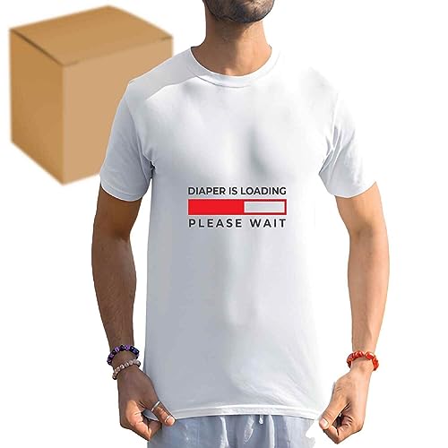 Funny Diaper Loading Quote Funny - Gift For Parents And Baby Shower Celebrations - Men And Women - Novelty, Light-weight, Soft, Custom Fit T-shirts - Black. White Gray Multicolor T Shirt