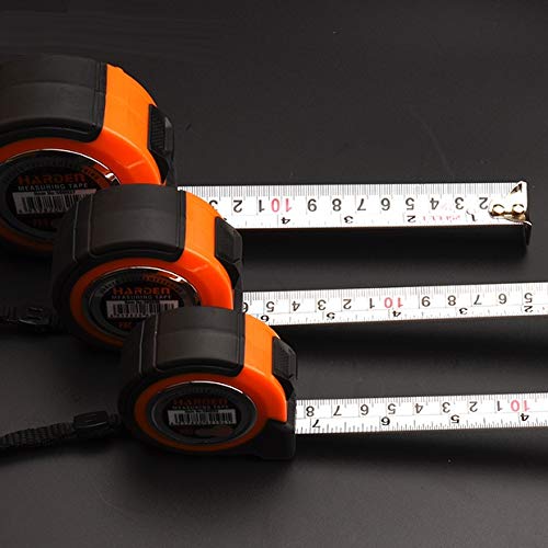 Edward Tools Harden Pro Measuring Tape 16 FT- Quick Retractable Measuring Tape Standard and Metric - Centimeters and Inches - Quick Mark Blade - Heavy Duty Rubber Shock Proof Case - Belt Clip