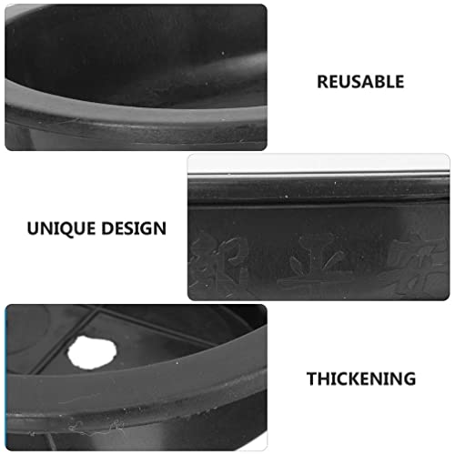 ERINGOGO 6 PCS Bonsai Training Pots, 15'' Oval Bonsai Planter Pot with Drainage Hole, Plastic Large Deep Flower Pot Plants Growing Pots for Nursery, Garden, Balcony