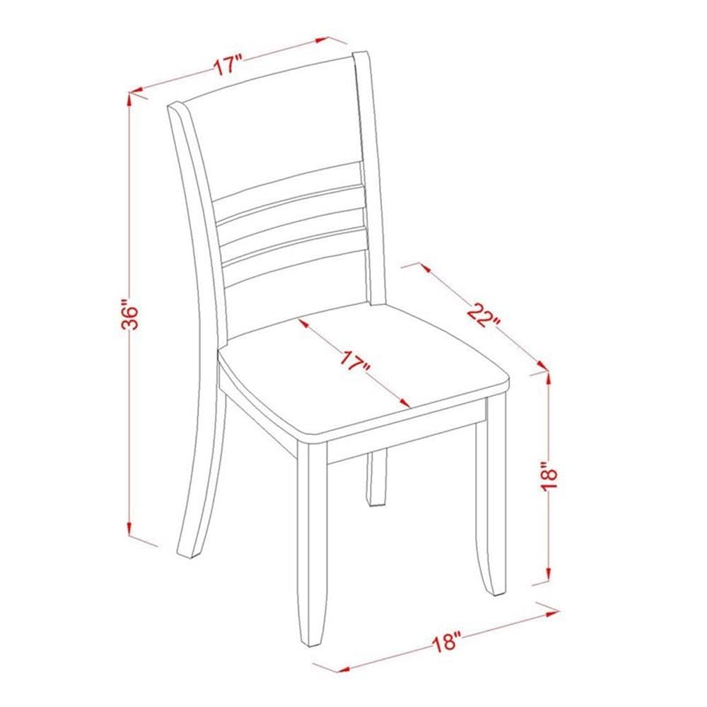 East West Furniture KELY5-ESP-W 5 Piece Dinette Set for 4 Includes an Oval Dining Room Table with Butterfly Leaf and 4 Kitchen Dining Chairs, 42x60 Inch, Espresso
