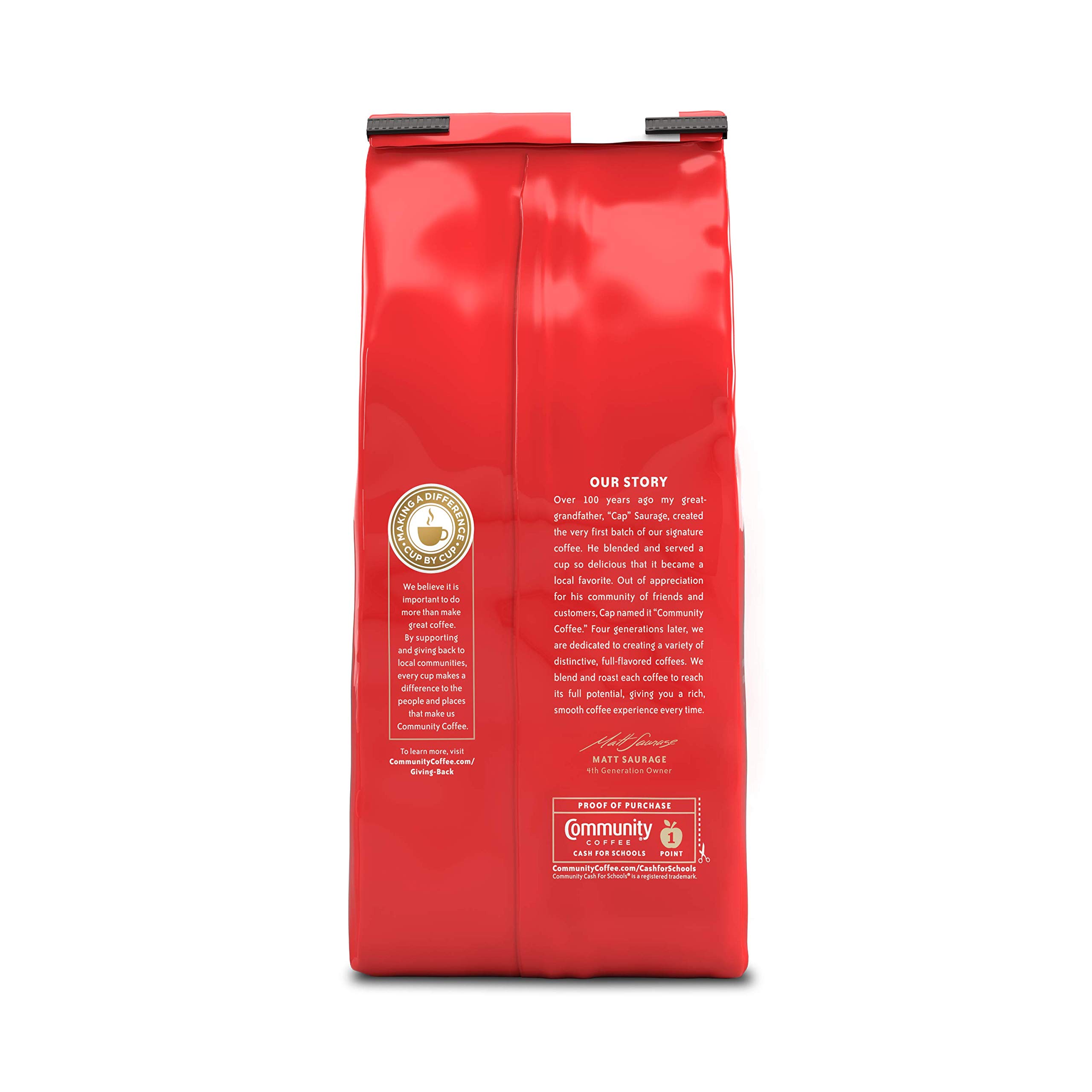 Community Coffee Breakfast Blend 72 Ounces, Medium Roast Ground Coffee, 12 Ounce Bag (Pack of 6)