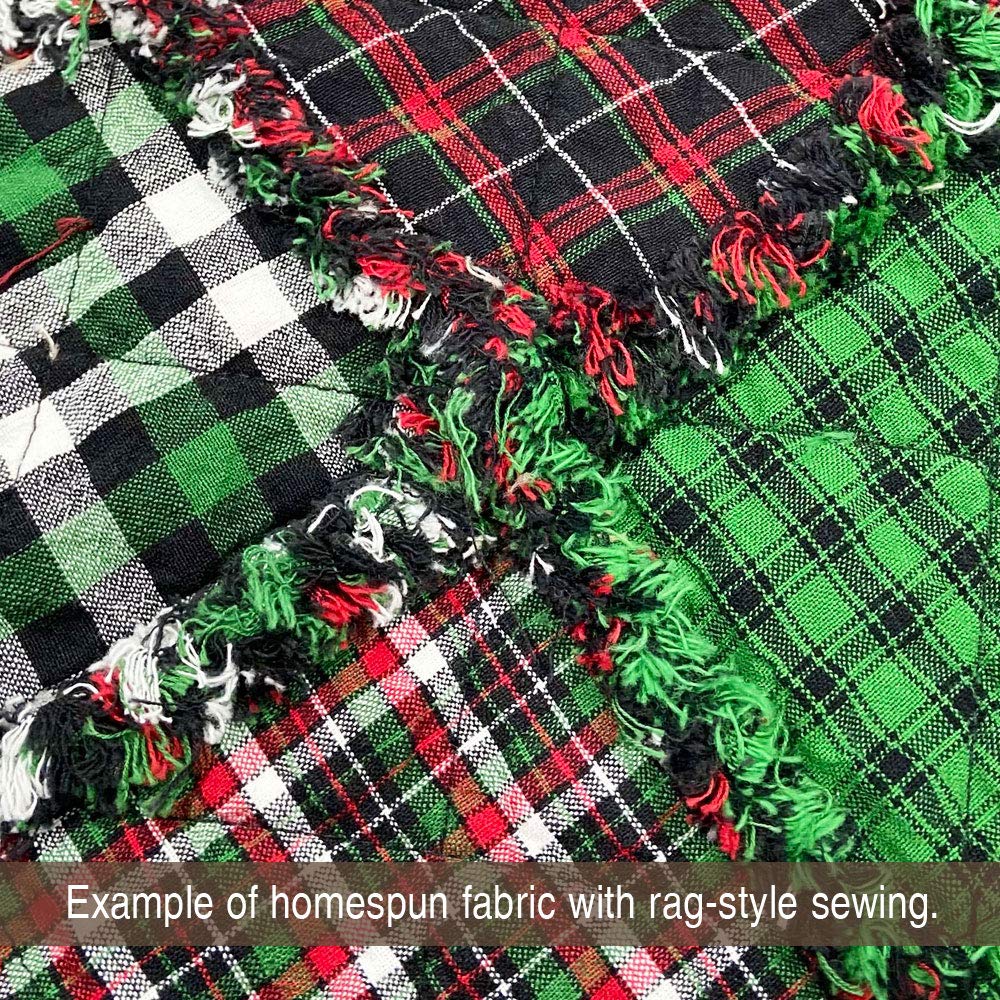Holiday Hearth 3 Tartan Plaid Christmas Cotton Homespun Fabric by JCS - Sold by The Yard