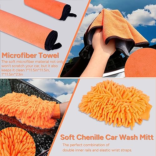 MateAuto Car Cleaning Kit Interior with Windshield Cleaning Tool, Car Care Supplies, Car Wash kit for Dashboards, Air Vents, Windows, Bodywork and Carpet
