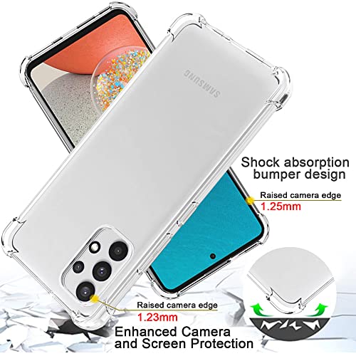 for Samsung A53 5G Case, Galaxy A53 5G Case and Screen Protector, Shockproof Crystal Clear Slim Soft Silicone TPU Protective Phone Cover for Samsung Galaxy A53 5G (Clear)