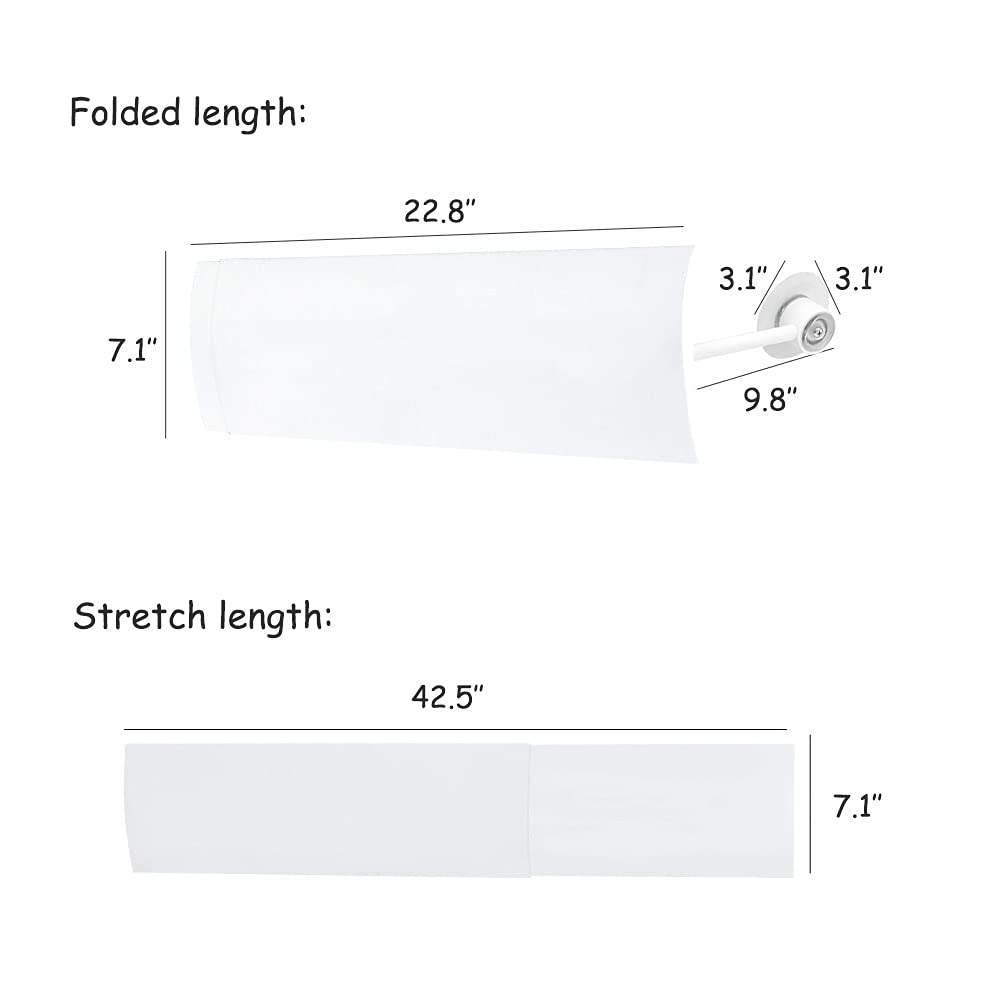 Retractable Air Conditioner Air Deflector, Universal Adjustable Air Conditioning Deflector Air Diverter Cover Telescopic Anti-Wind Baffles Anti Direct Blowing Windshield Wind Guide