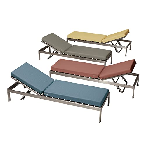 Duck Covers Classic Accessories Weekend Water-Resistant Outdoor Chaise Cushion, 80 x 26 x 3 Inch, Blue Shadow