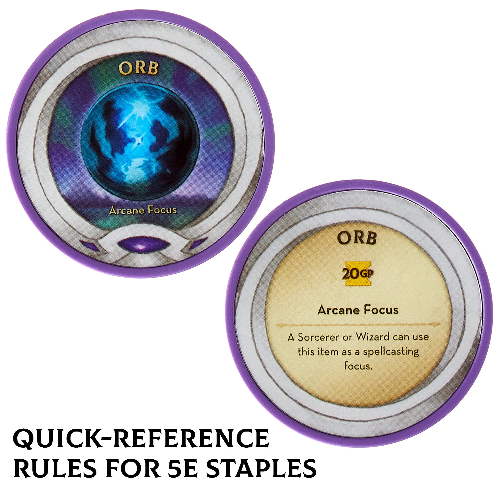 The Master's Vault: 150 D&D Quick Reference Item Cards or Item Tokens from 5E Player's Handbook - Illustrated TTRPG Weapons, Armors, Spellcasting Focuses, and More – D&D Accessories (Item Tokens)