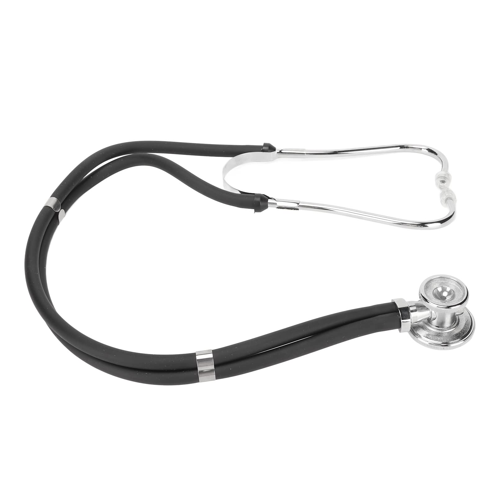 Double Head Stethoscope,ANGGREK Aluminium Alloy Multifunctional Clear Transmission Lightweight Fetal Head Stethoscope Teaching Stethoscope