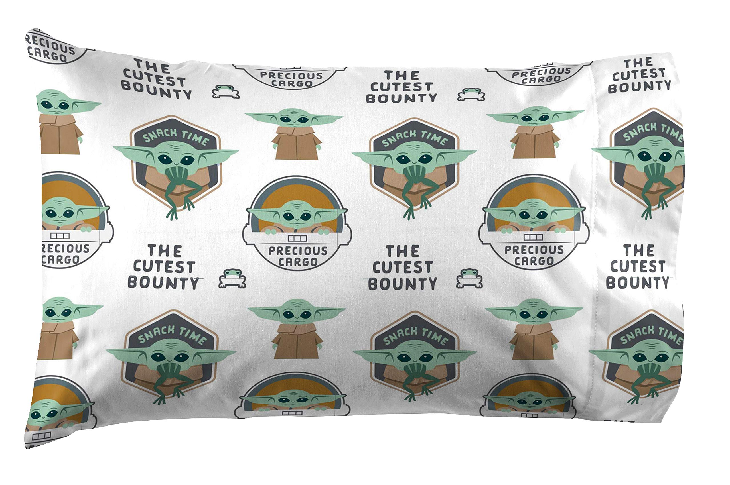 Jay Franco Star Wars The Mandalorian The Child Twin Sheet Set - 3 Piece Set Super Soft and Cozy Kid’s Bedding Features Baby Yoda Grogu - Fade Resistant Microfiber Sheets (Official Star Wars Product)