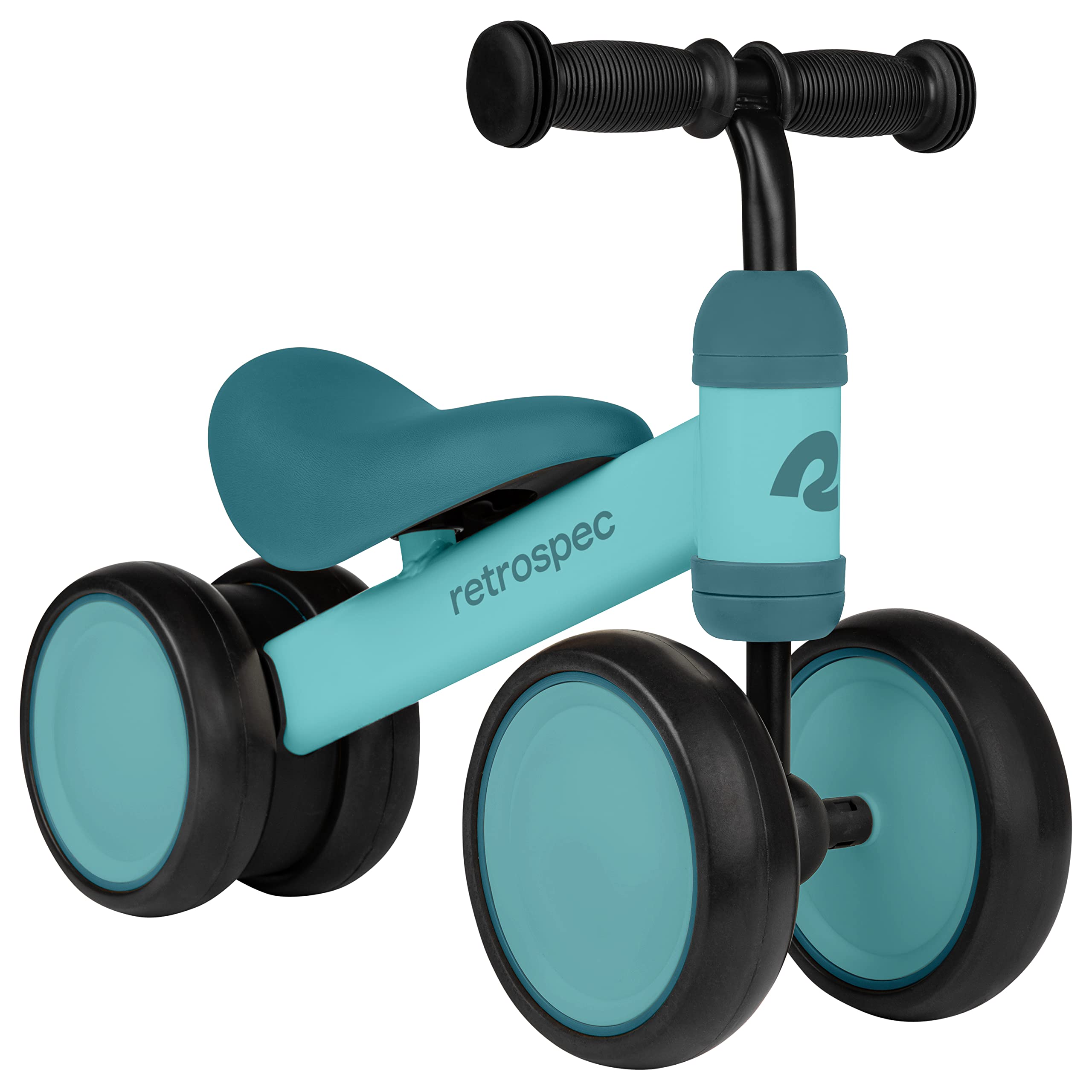 Retrospec Cricket Baby Walker Balance Bike with 4 Wheels for Ages 12-24 Months - Toddler Bicycle Toy for 1 Year Oldās - Ride On Toys for Boys & Girls
