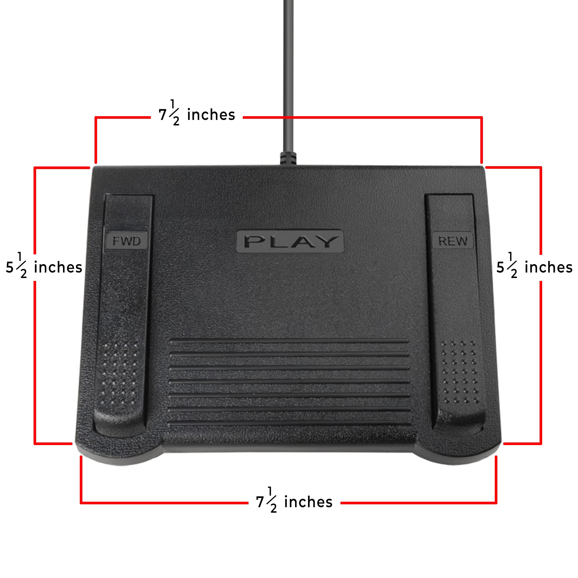 ECS-IN-USB-1 Foot Pedal Transcription Foot Control, Infinity, Ergonomic - Effortless Transcribing & Dictation, Transcribe & Dictate with Ease