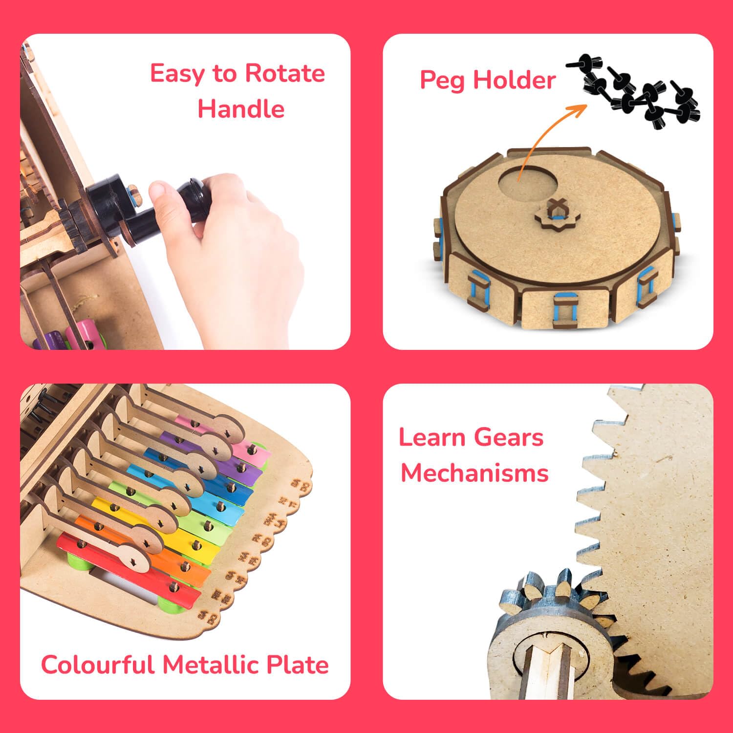 Smartivity Music Machine; Mechanical Action, Science, Engineering STEM and STEAM Building Kit for Kids Ages 8 and Up