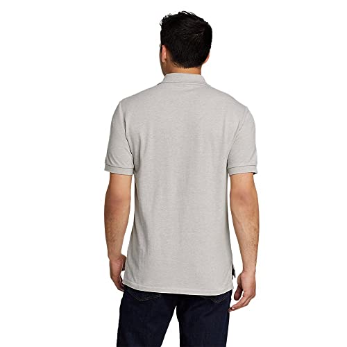 Eddie Bauer Men's Short-Sleeve Field Pro Polo, Lt HTR Gray, Large, Tall