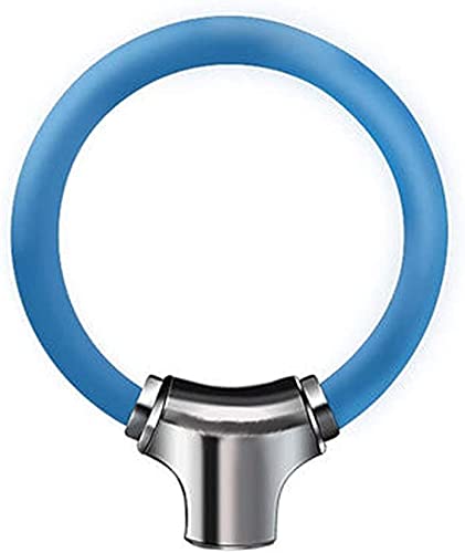 Bicycle Lock Portable Mini Ring Lock Anti-Theft Steel Cable Lock, Suitable for Mountain Road Bike Riding Equipment Accessories(Color:Blue)