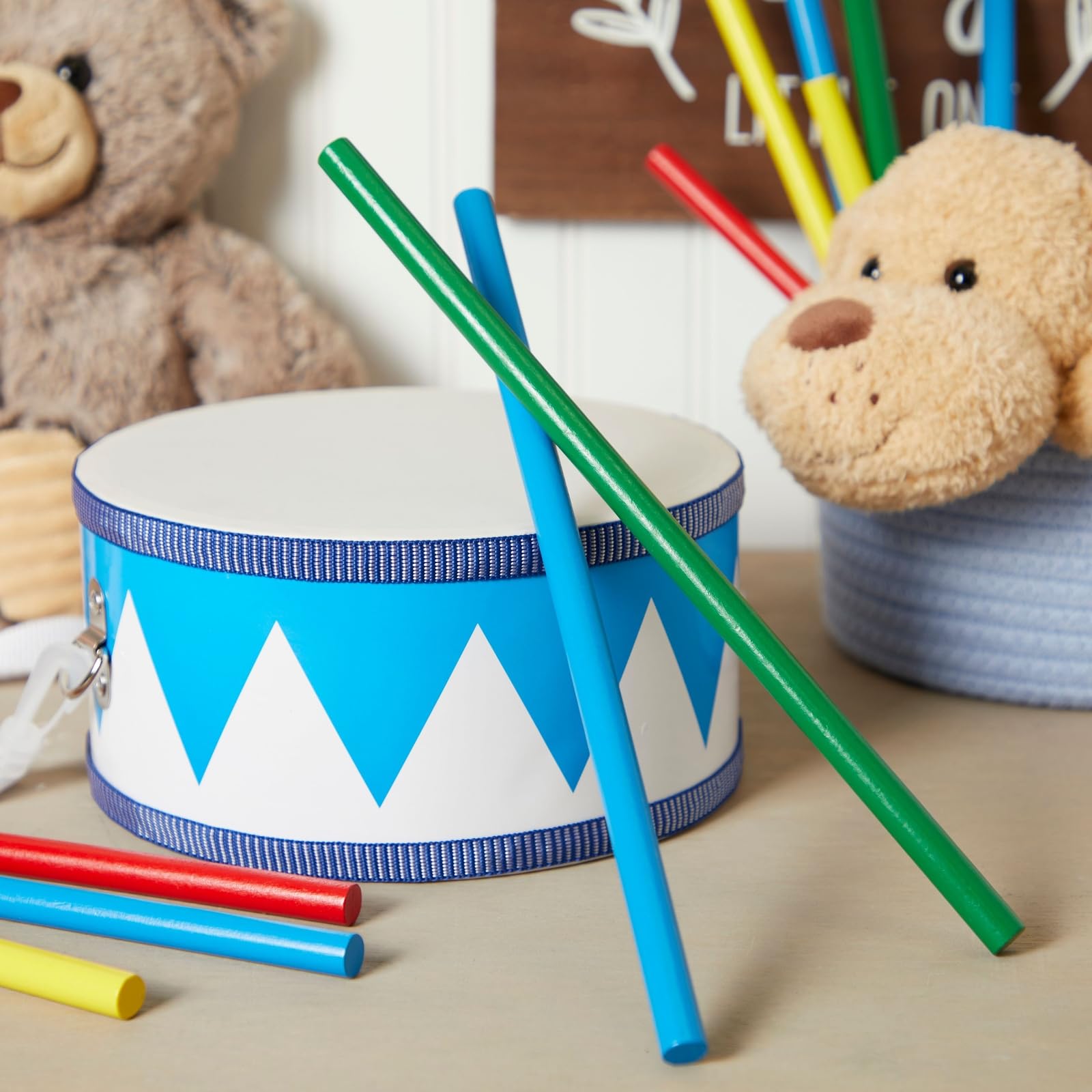 Rhythm Lummi Sticks for Kids, Toddler Music Toys, 11.75 in, 7.9 in (24 Pieces)