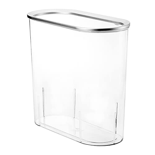 Okllen 2 Pack Plastic Small Trash Can, Clear Rectangle Wastebasket Trash Bin, Garbage Container Slim Trash Can for Bathroom, Kitchen, Dorm, Home, Office, 12.4" L x 5.3" W x 11" H