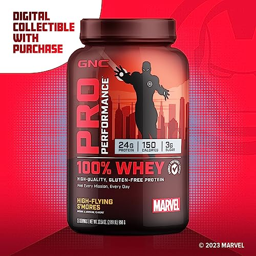 GNC Pro Performance 100% Whey - Marvel: High-Flying S'Mores - 25 Servings