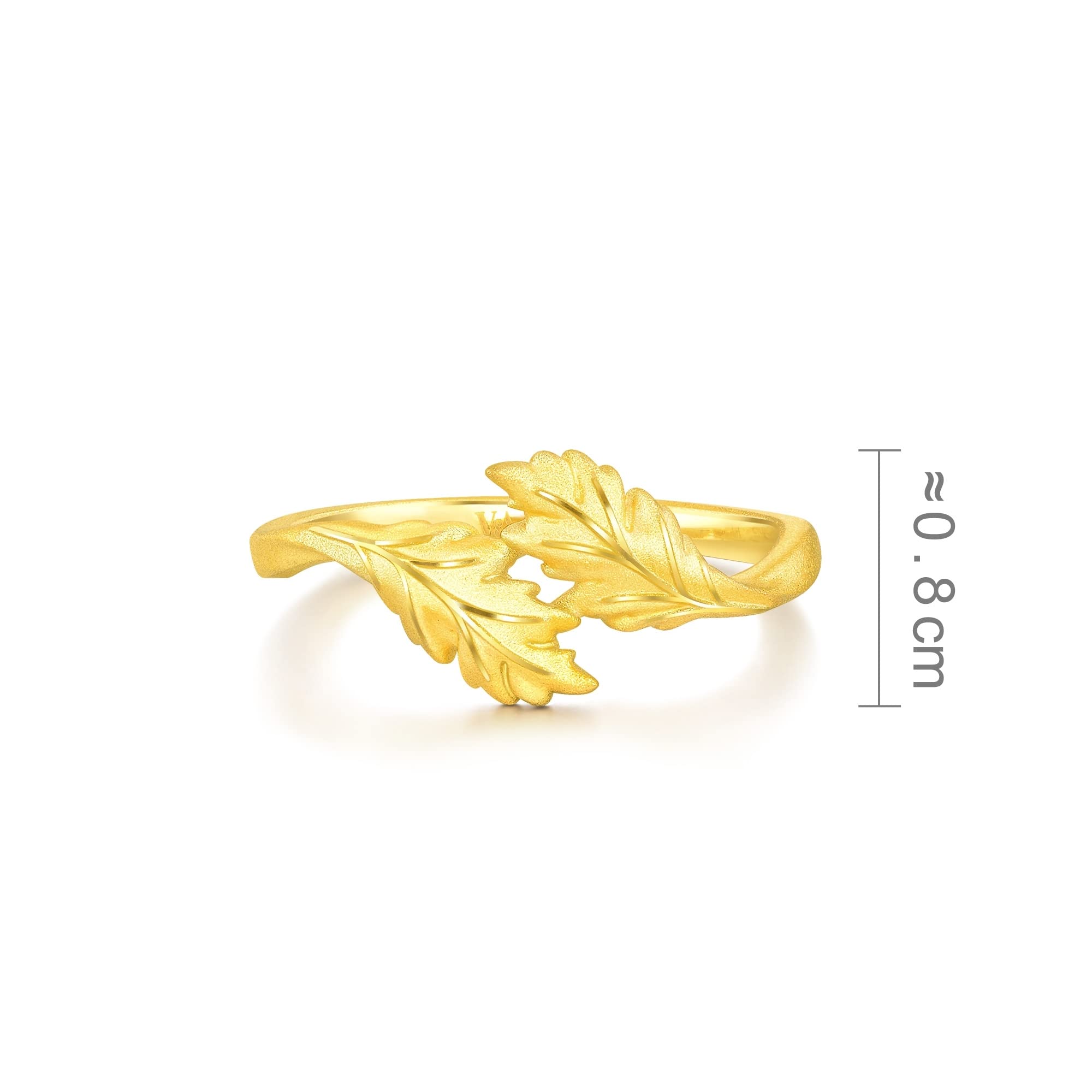 CHOW SANG SANG 999 24K Solid Gold Acanthus Ring for Women 93243R (Our Size 13 / US 6)