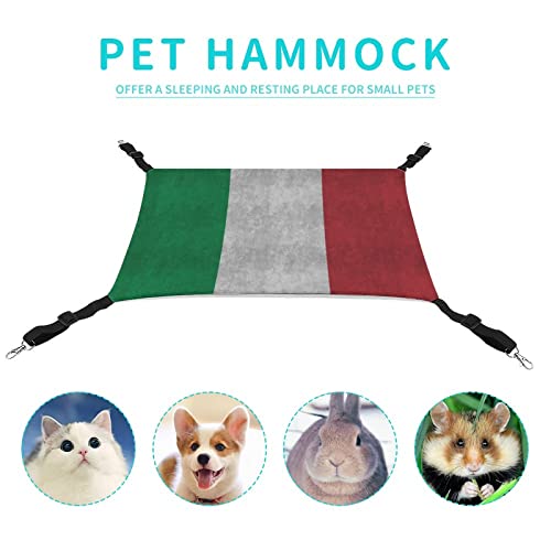 Italian Flag Pet Hammock Bed Guinea Pig Cage Hammock Small Animal Hanging Bed for Ferret, Chinchilla, Puppy and Other Small Animals