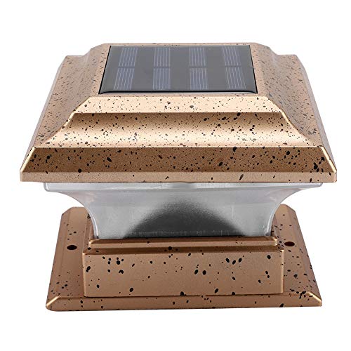 Shipenophy Solar Light Solar Powered Garden Security Lamp Outdoor Waterproof Home Garden Post Deck Light(Warm Yellow Light)