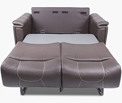 Thomas Payne 68" Tri-Fold RV Sofa in Majestic Chocolate (67.5" W x 34" D x 38" H) β Converts to Bed - Space-Saving Design - Low Maintenance - PolyHyde Upholstery - Fits Through 26" Door - 377708
