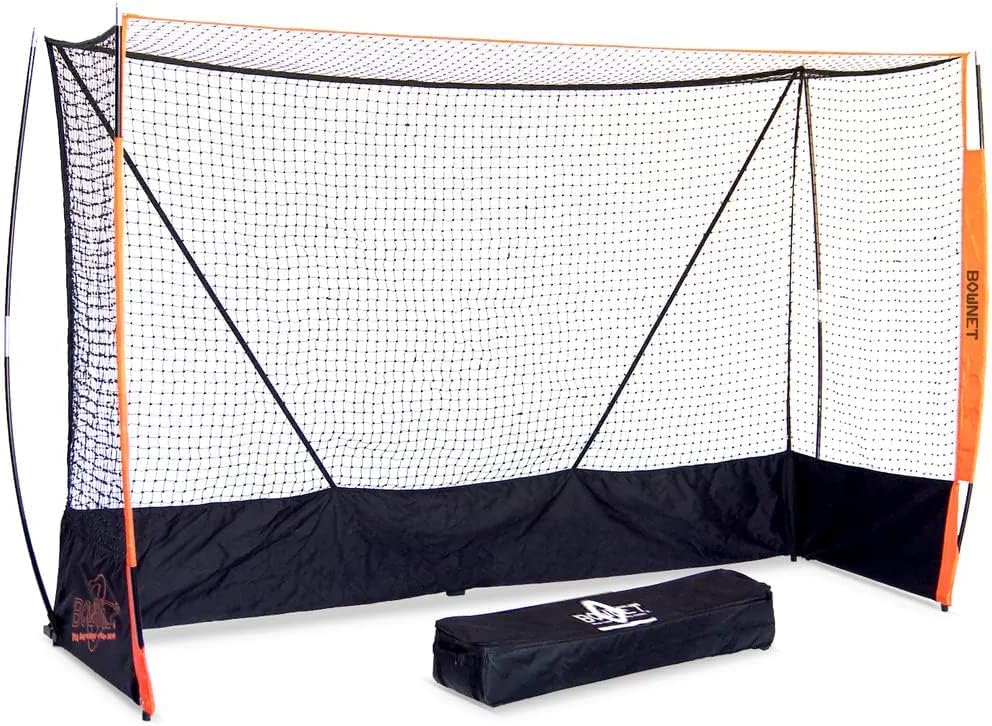 Bownet Portable 2m x 3m Field Hockey Goal Net - Powder Coated Frame, Black