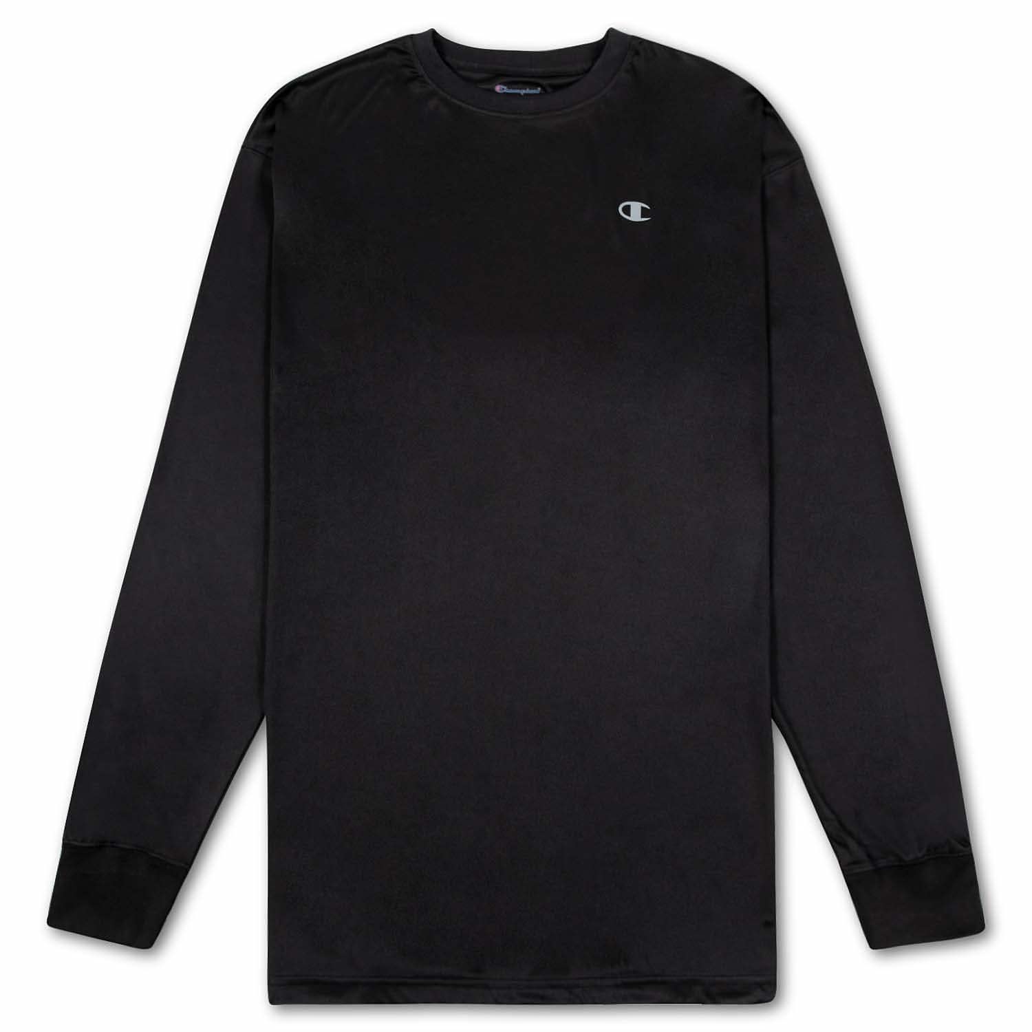 Champion Big and Tall Long Sleeve Dry Fit Shirts – 2 Pack Moisture Wicking Shirt Black/Dark Grey