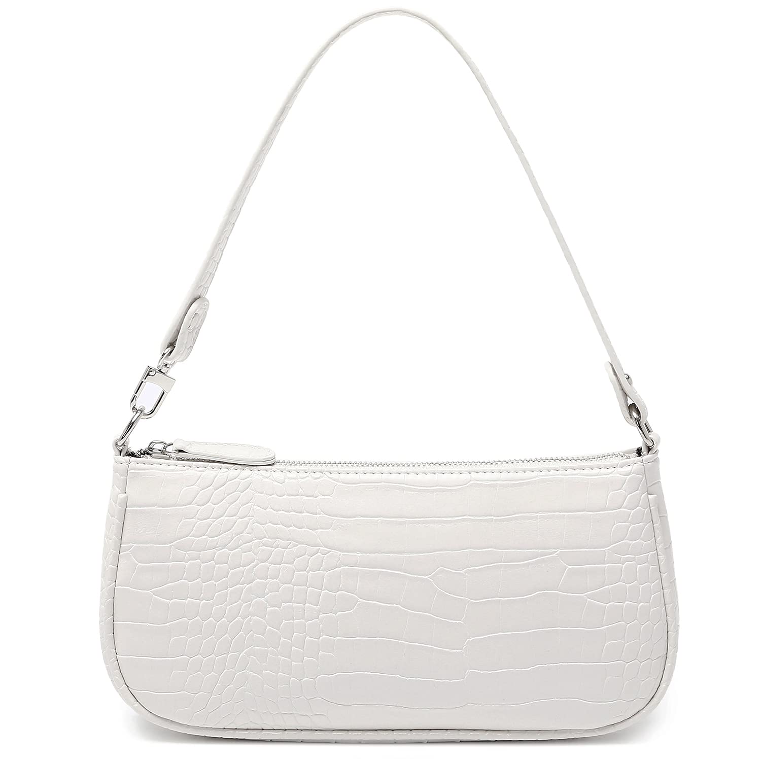Shoulder Bags for Women Small Y2K White Purse Tote Handbag Clutch 90s Retro Classic