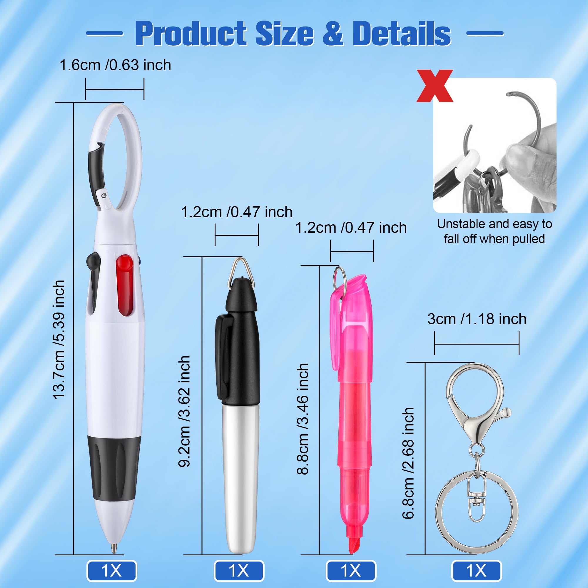Enhon 6 Pack Nurse Tools Set, 2 Rechargeable LED Pen Lights with Two Sources and Pupil Gauge, One 6'' Trauma Bandage Shear and 3 Mini Highlighter Nurse Pen for Nurse, Nursing Student, Doctor (Black)