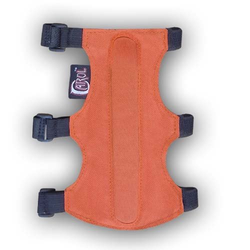 Carol Target Archery Fabric ARM Guard (19cm Long x 9cm Wide) FAG219ORANGE.