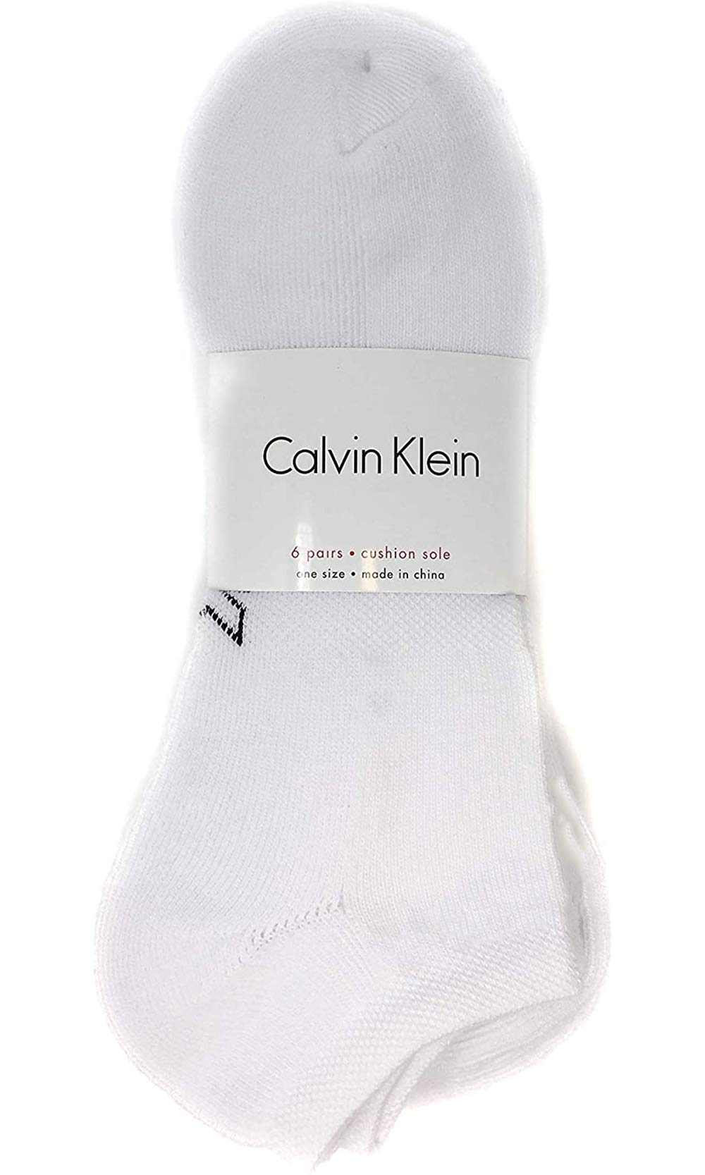 Calvin Klein Men's Low-cut Athletic Sports Socks One Size (One Size, White Asst)