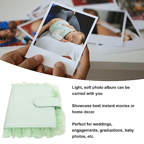 Camera Picture Holder, Universal Mini Film Photo Album with Cute Lace for Display (Green)