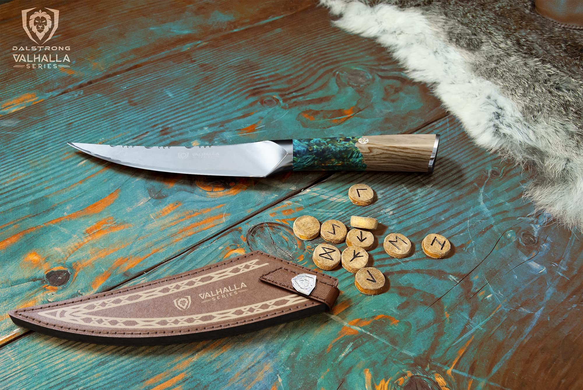 Dalstrong Valhalla Series Fillet Knife 6.5" Bundled with Chef Knife 8" - w/Leather Sheath