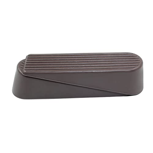 Cionyce 4 Pack Door Stopper Wedge Door Stop Thick Door Stopper Rubber Door Stopper Non-Scratching Doorstops(Brown)