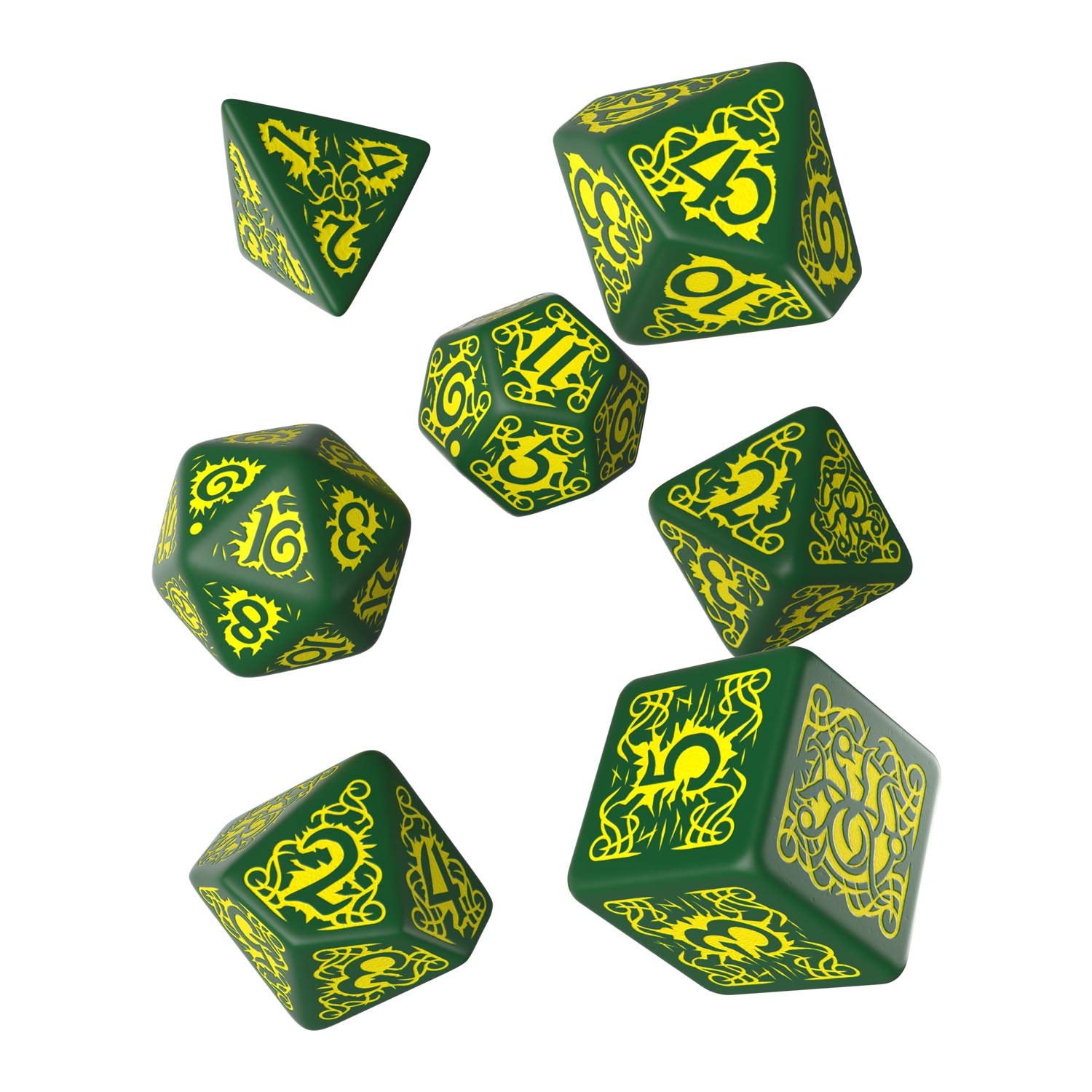 Q WORKSHOP Pathfinder Strange Aeons Rpg Ornamented Dice Set 7 Polyhedral Pieces