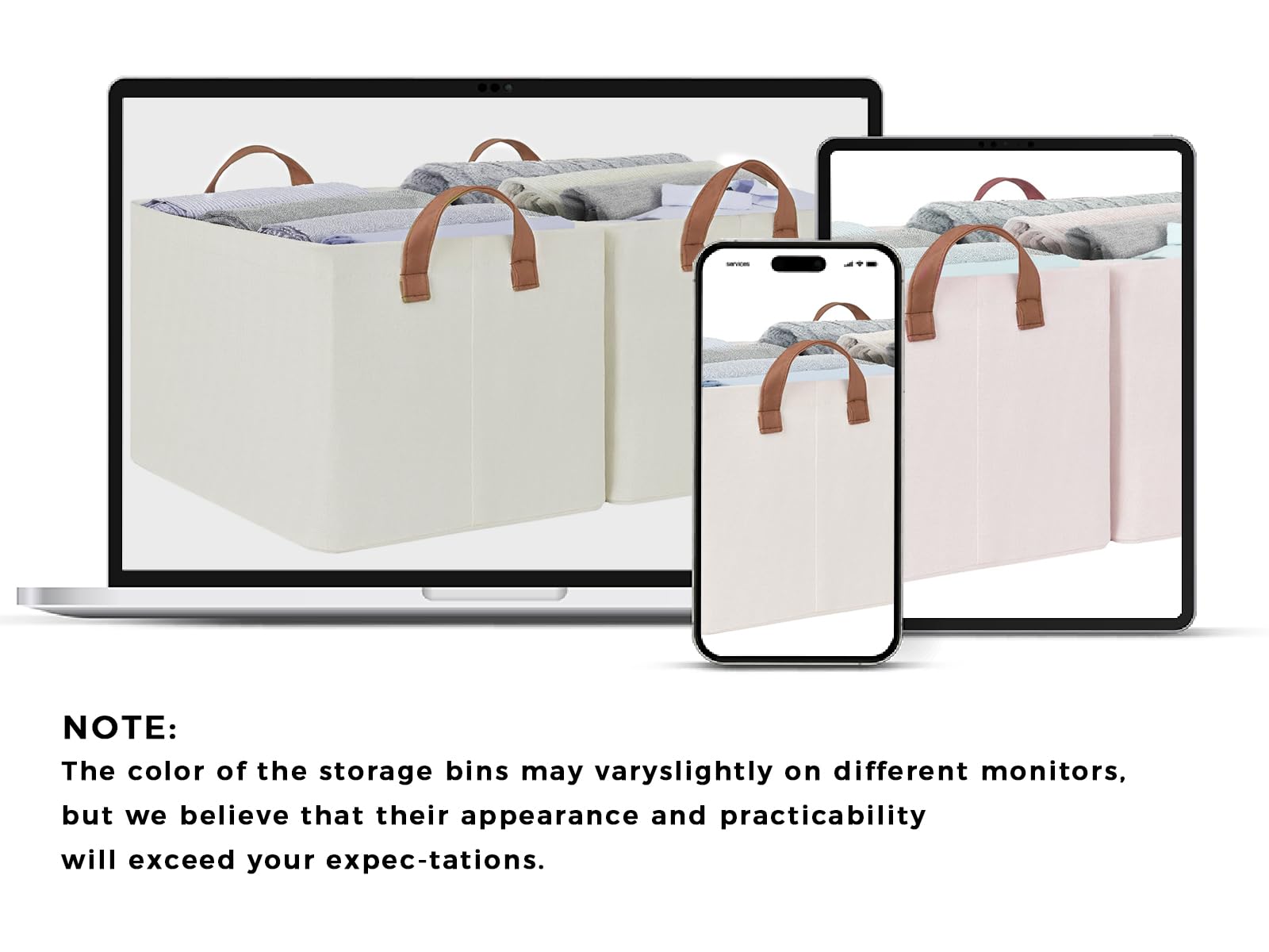 FLYBOX Collapsible Storage Bins for Shelves,Fabric Folding Storage Baskets with Handles,Medium Rectangle Closet Storage Bin Organizer for Organizing Clothes,Gray,2 Packs Hanging Storage Baskets