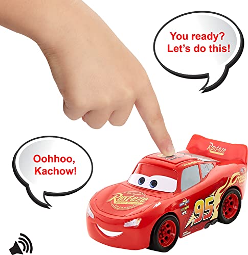 Mattel Pixar Track Talkers Toy Vehicles, Lightning Mcqueen Talking Car, Collectible Character Car, 5.5-Inch