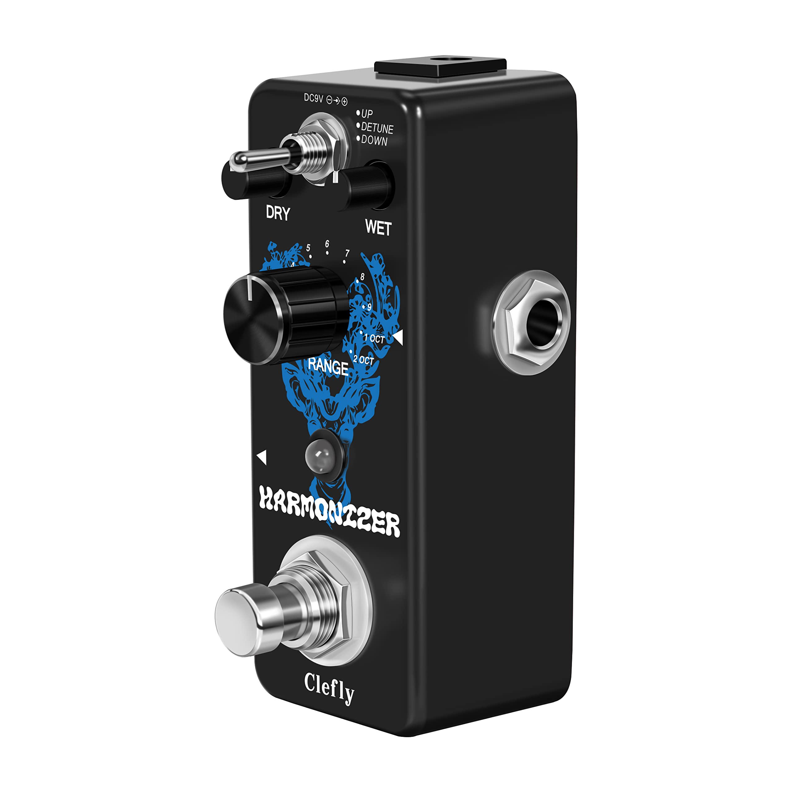 Clefly Guitar Harmonizer Pedal Digital Octave Effect Pedal Harmony Pitch Shifter Detune For Electric Guitar Bass Mini Size True Bypass