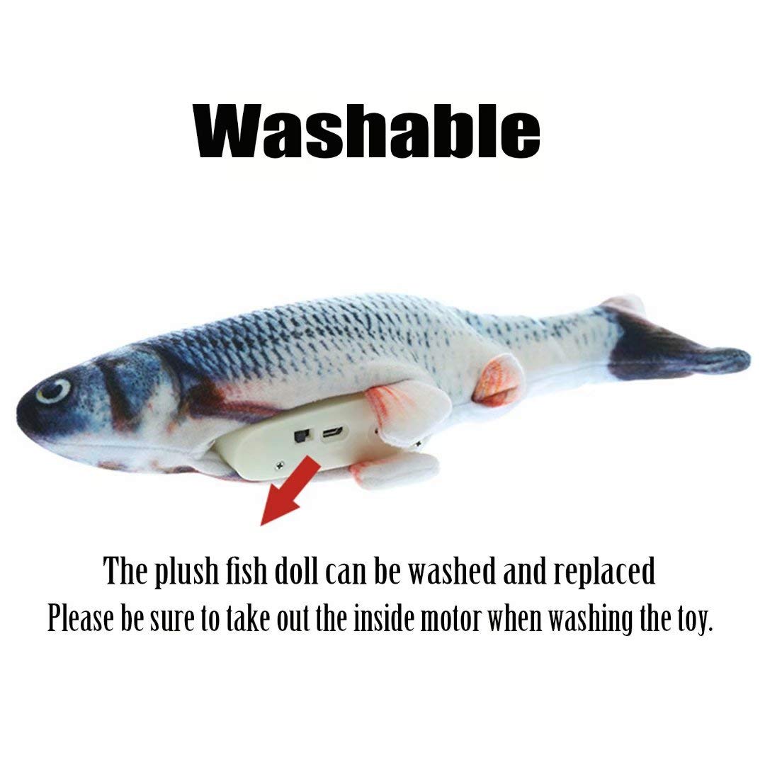 QIAONIUNIU Electric Moving Fish Interactive Plush Toys